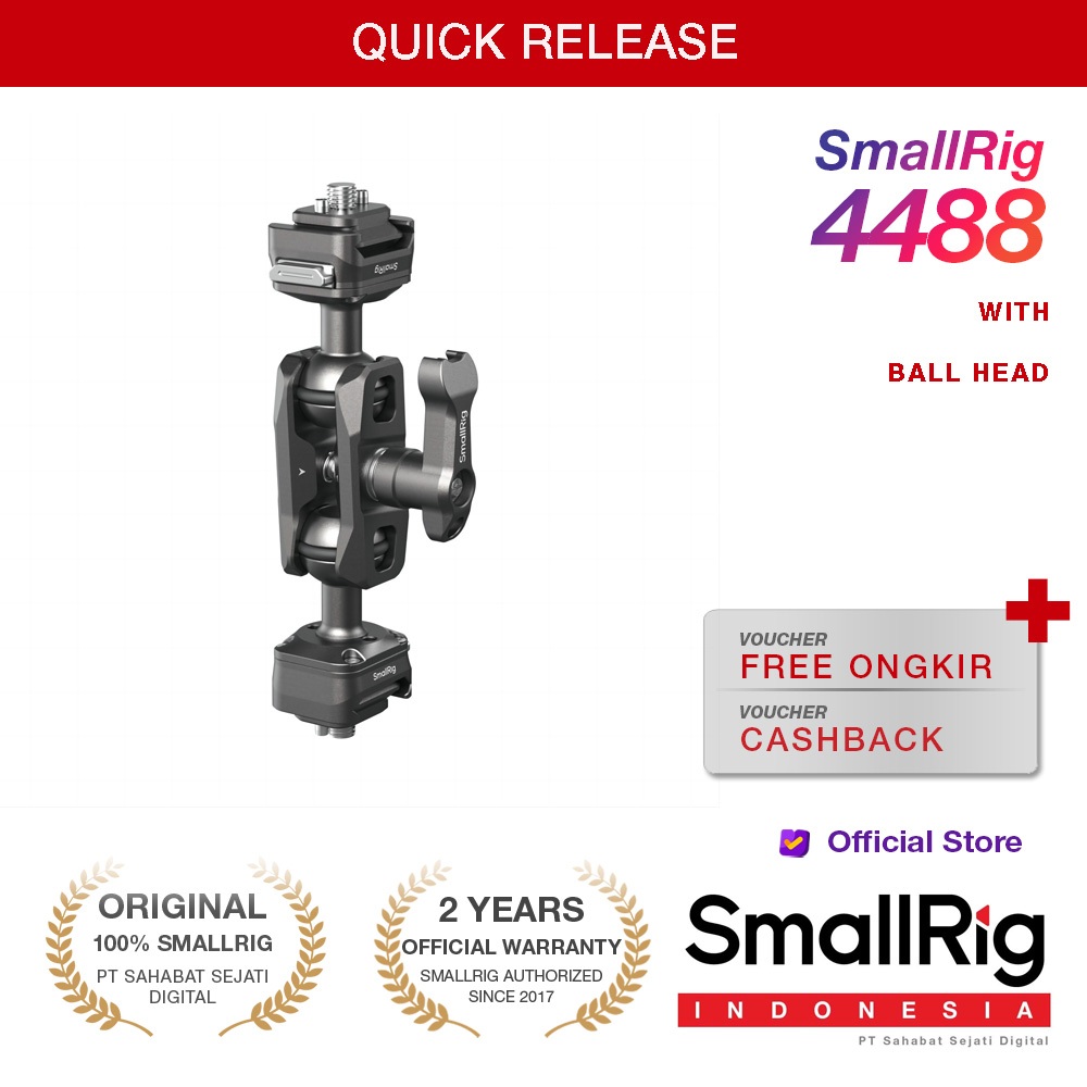 Jual SmallRig HawkLock H21 Quick Release Magic Arm with Ball Head 4488 ...