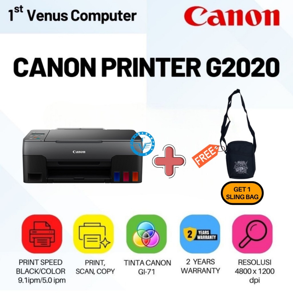 Jual CANON PRINTER G2020 / PRINTER CANON PIXMA G2020 PRINT SCAN COPY ...