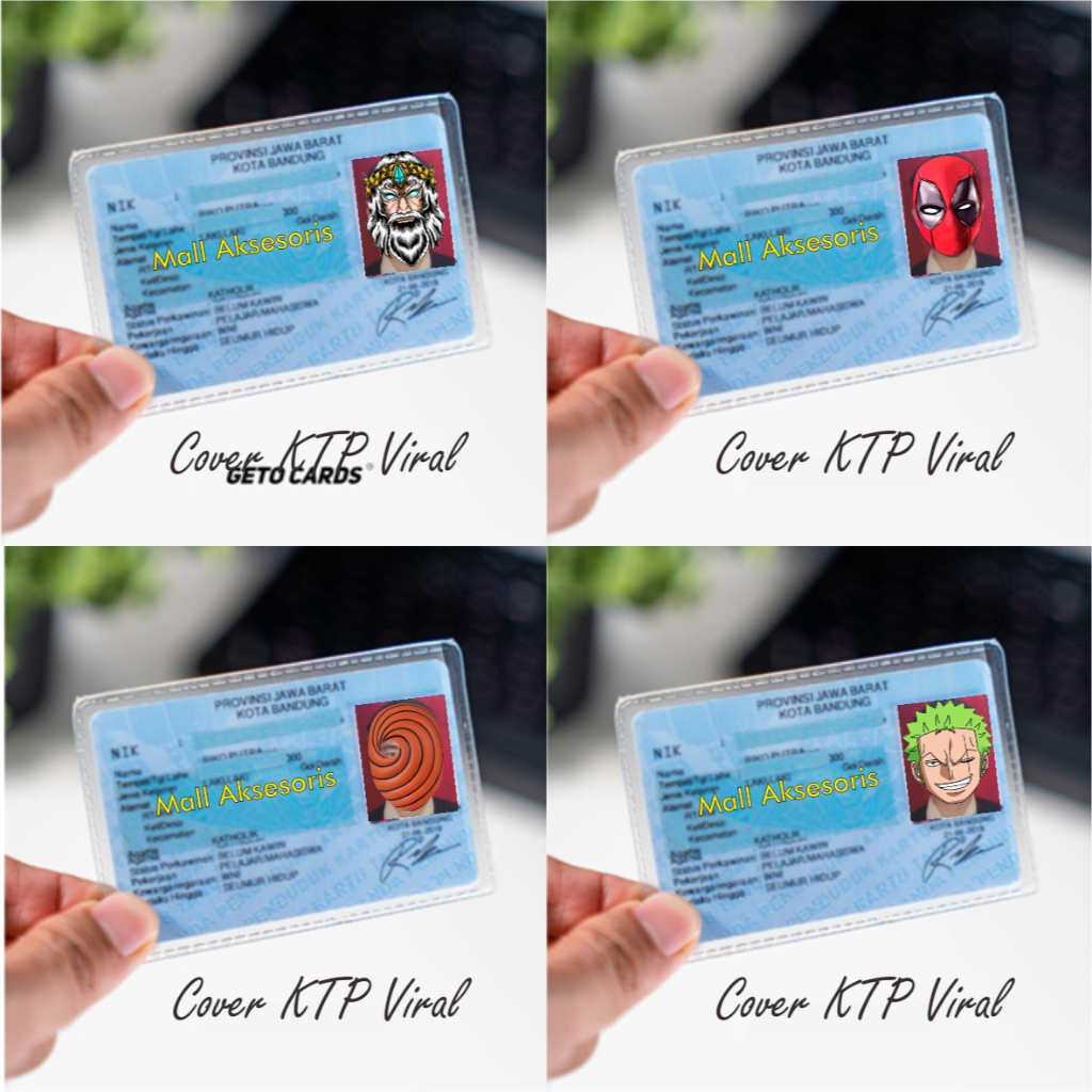 Jual Cover KTP Karakter NEW Lucu Sampul Pelindung Kartu Anti Gores ...