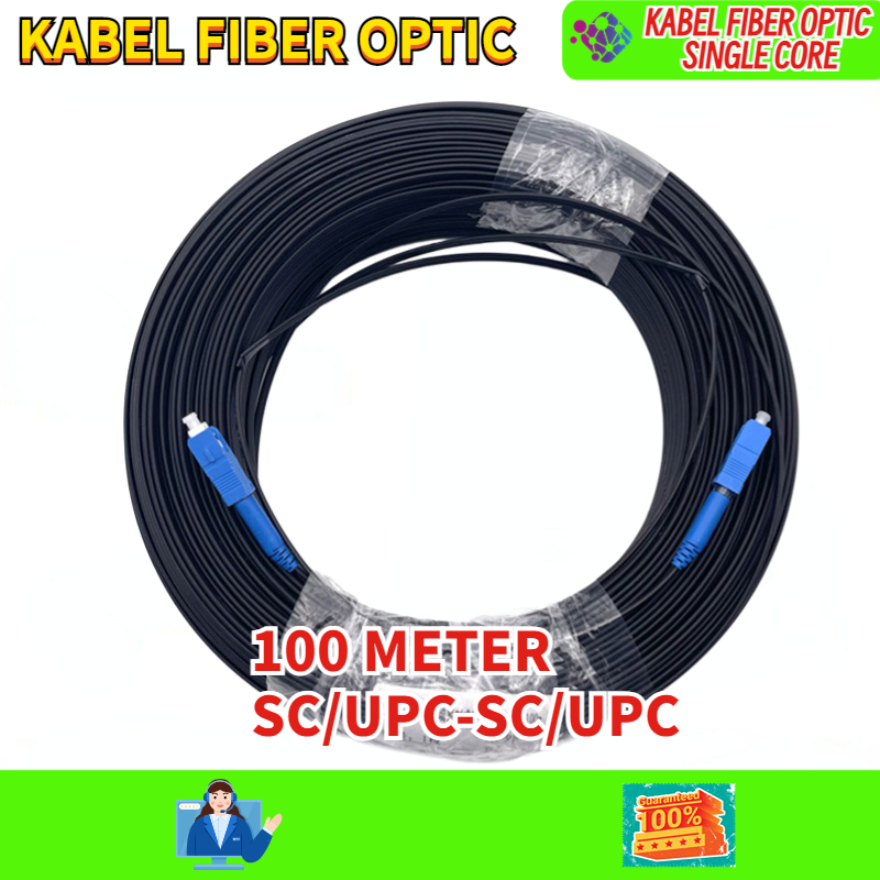 Jual Kabel fiber optik SC UPC precon ATAU 100Meter dropcore 1Core 3 Seling | Shopee Indonesia