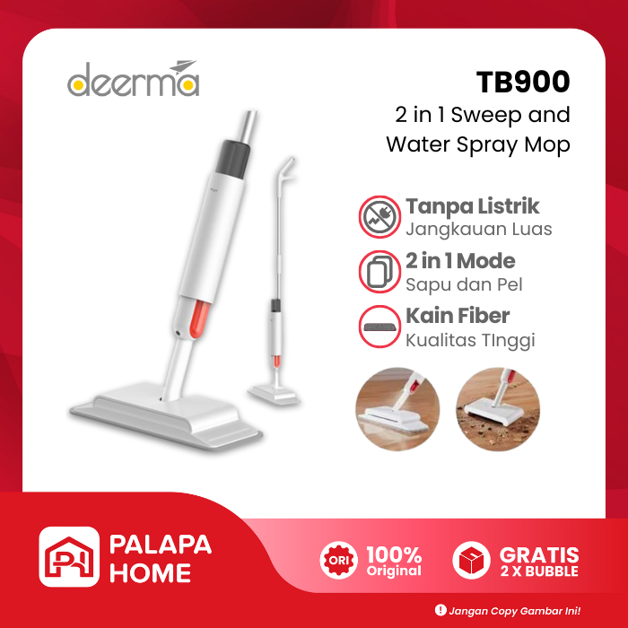 Jual Deerma TB900 2 in 1 Sweep Spray Mop | Sapu dan Pel Semprot | Alat ...