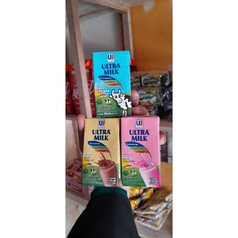 Jual Susu Ultra UHT Milk Full Cream | Coklat | Strawberry | Shopee Indonesia