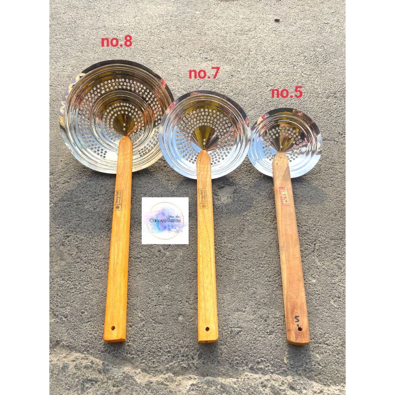 Jual Serok Erok Erok Penyaring Makanan Ganggang Kayu Stenlis / Erok ...