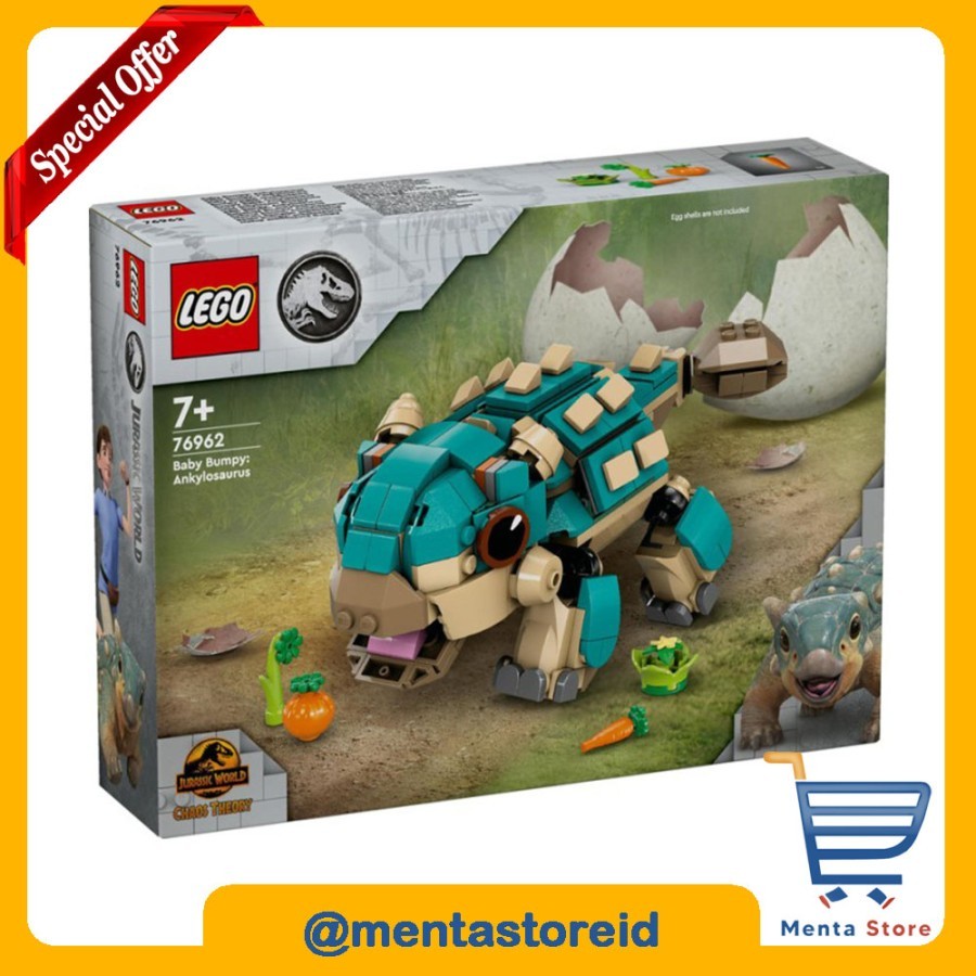 Jual LEGO Jurassic World 76962 Baby Bumpy Ankylosaurus Cute Companion ...