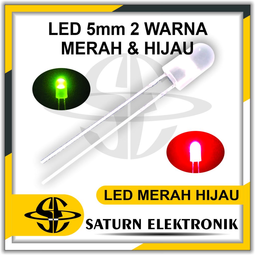 Jual LED 5MM 2 Warna Putih Nyala Merah Dan Putih Nyala Hijau | Shopee ...