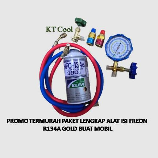 Jual PROMO TERMURAH PAKET LENGKAP ALAT ISI FREON R134A GOLD BUAT MOBIL ...