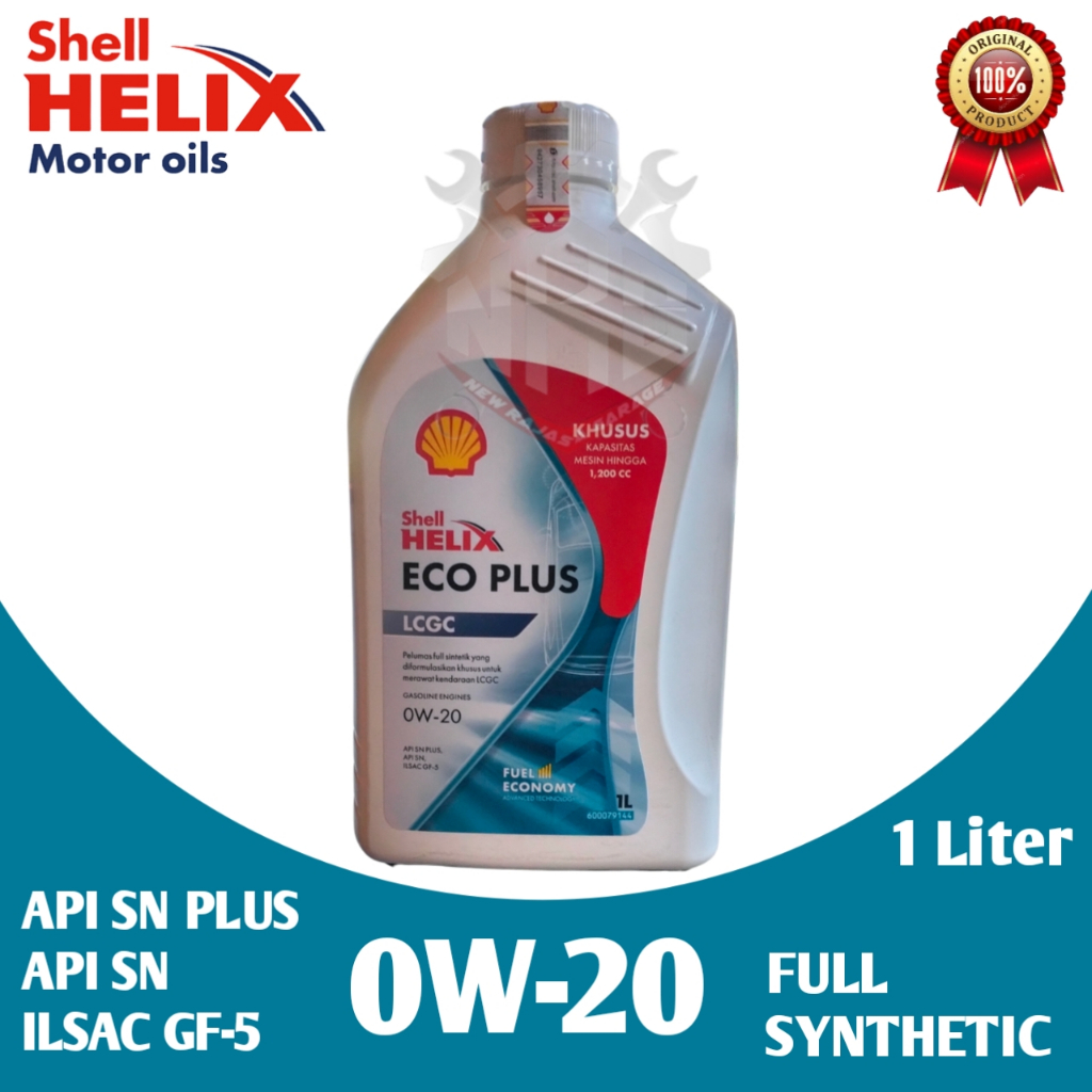 Jual Shell HELIX ECO PLUS 0W-20 Fully Synthetic Motor Oil API SN PLUS ...