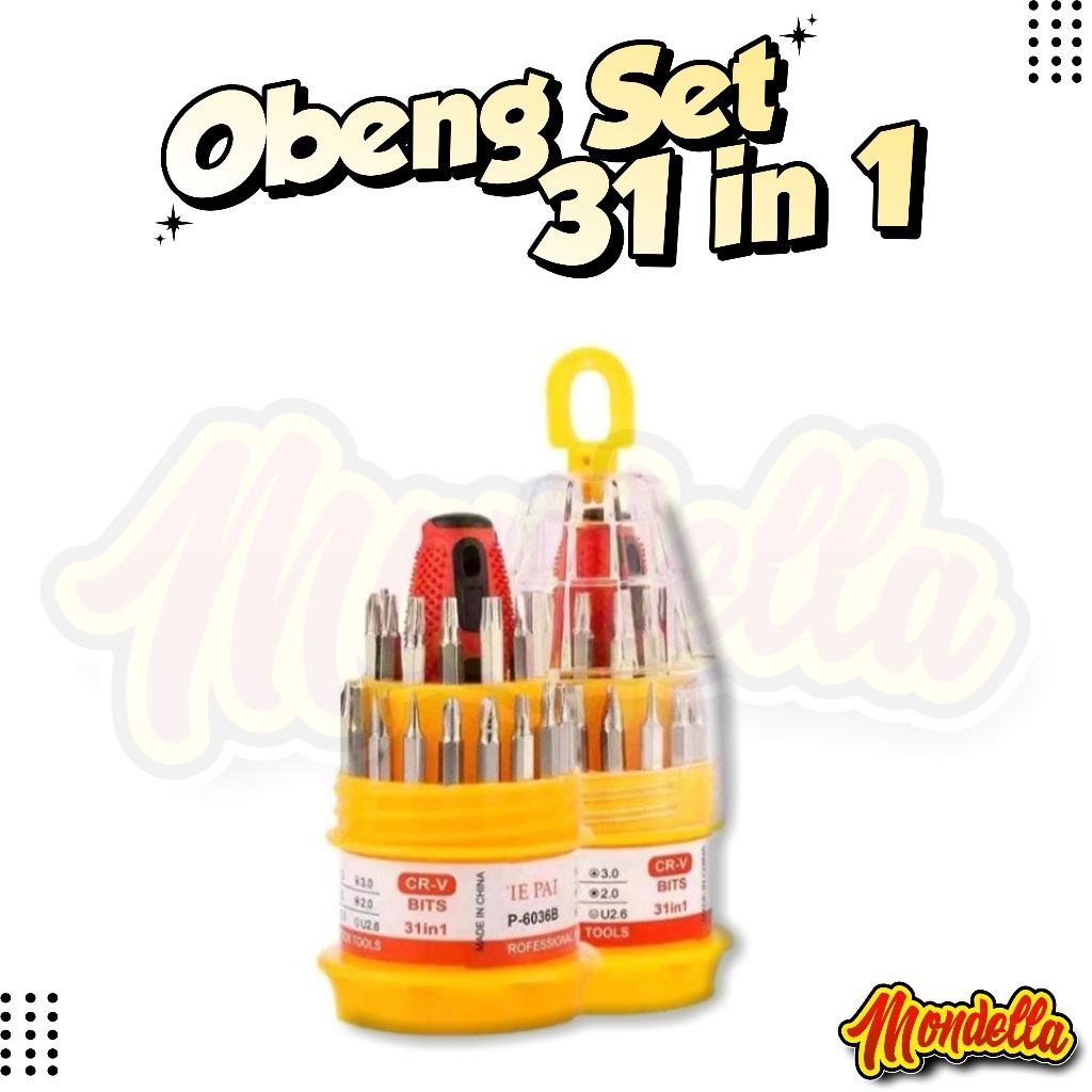 Jual Obeng Set 31 in 1 Obeng Magnetik Alat Serbaguna Obeng Set Service Tool Kit Screwdriver ...