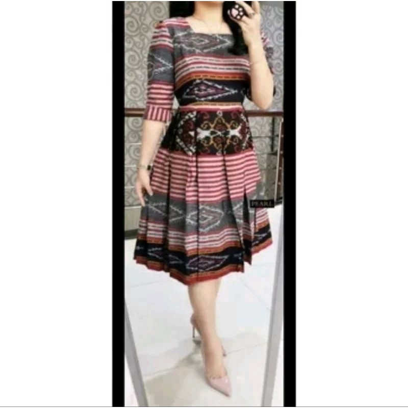 Jual Dress wiru tenun troso premium,dres cantik,dres pesta,dress formal, dress kerja wanita ...