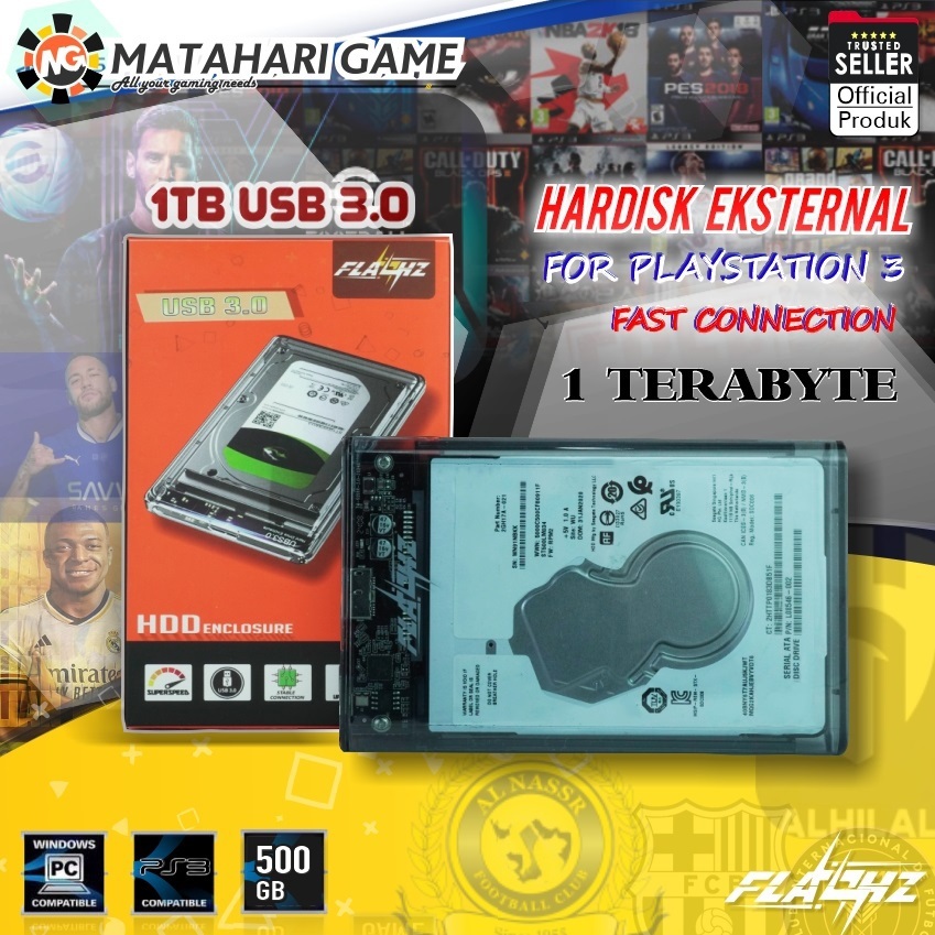 Jual 【 FLASHZ 】1TB HDD PS3 Hardisk Eksternal USB3.0 1000GB PS3 |PLAYSTATION 3 | Shopee Indonesia