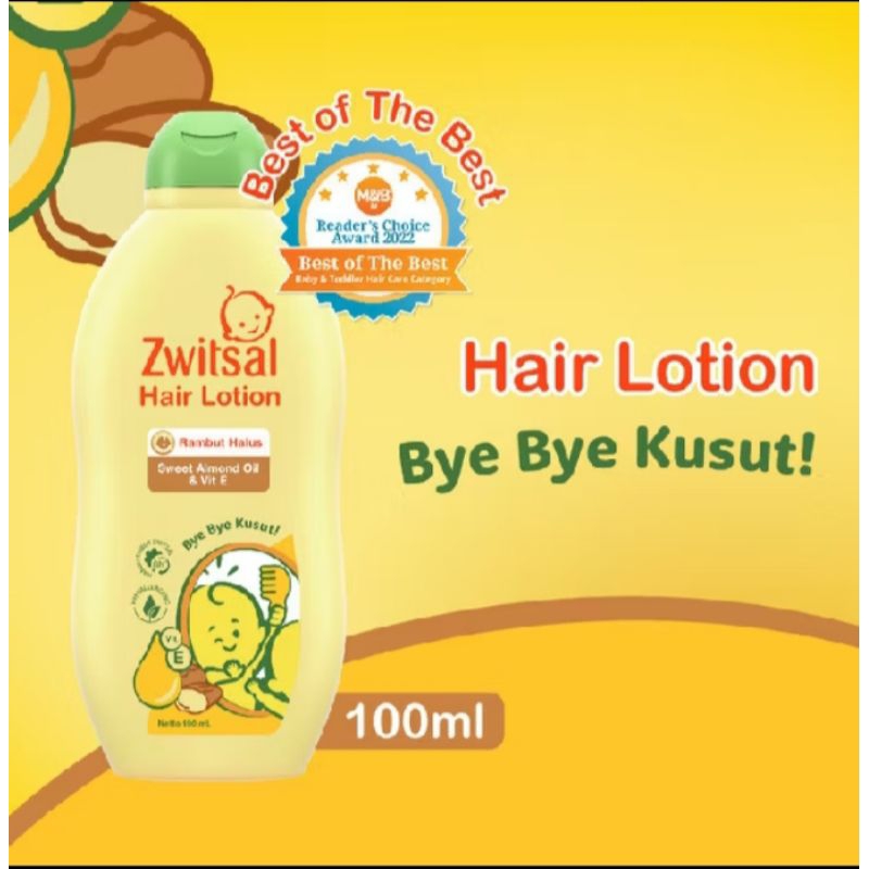 Jual Zwitsal Hair Lotion Sweet Almond Oil & Vit E 100mL Minyak Rambut ...