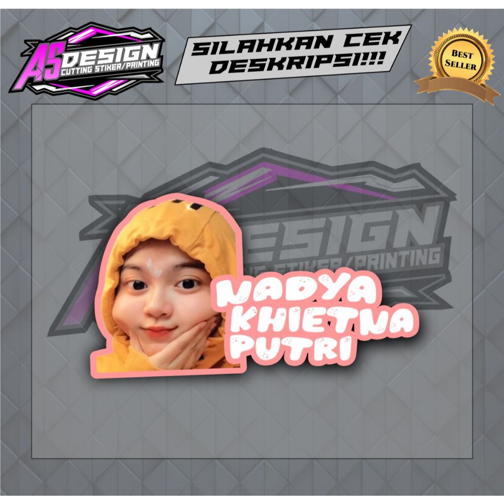 Jual STIKER CUSTOM FOTO DAN NAMA STIKER CUSTOM BUAT SOFCASE/MOTOR BAHAN ...
