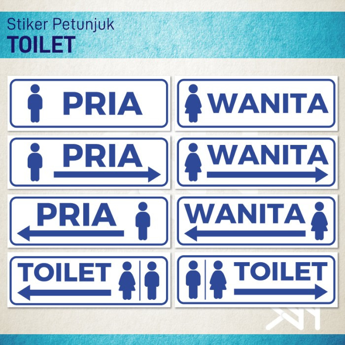 Jual Toilet Sign Men/Woman | Stiker Petunjuk Arah Toilet Pria/Wanita ...