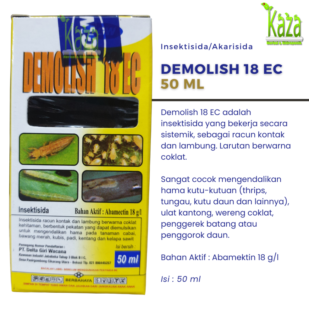 Jual Insektisida Akarisida Demolish 18 EC 50 ml - Abamektin Ulat ...