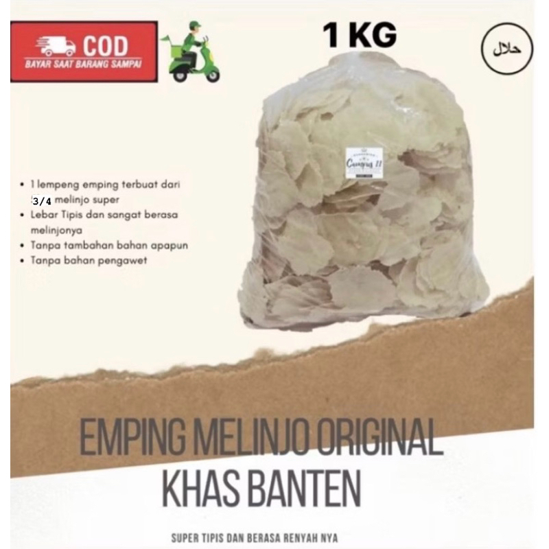 Jual Emping melinjo mentah 1 kg ( khas menes banten ) | Shopee Indonesia