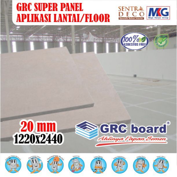 Jual AGEN Super Floor GRC Super Panel 20 mm / GRC Floor 20 mm / Papan ...