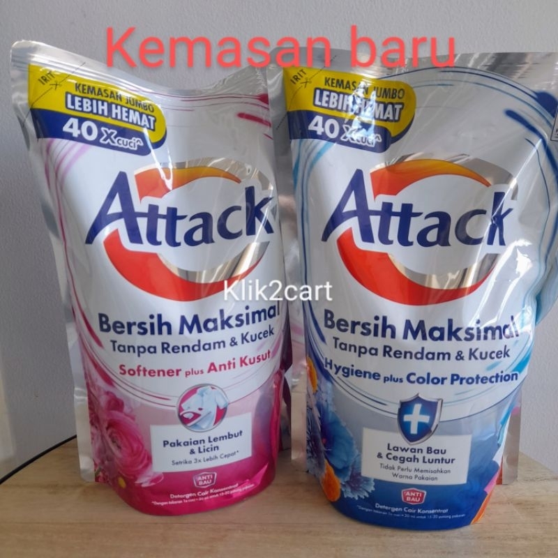 Jual Attack hygiene plus detergen cair 1200ml / softener / matic / attack clean protect ...