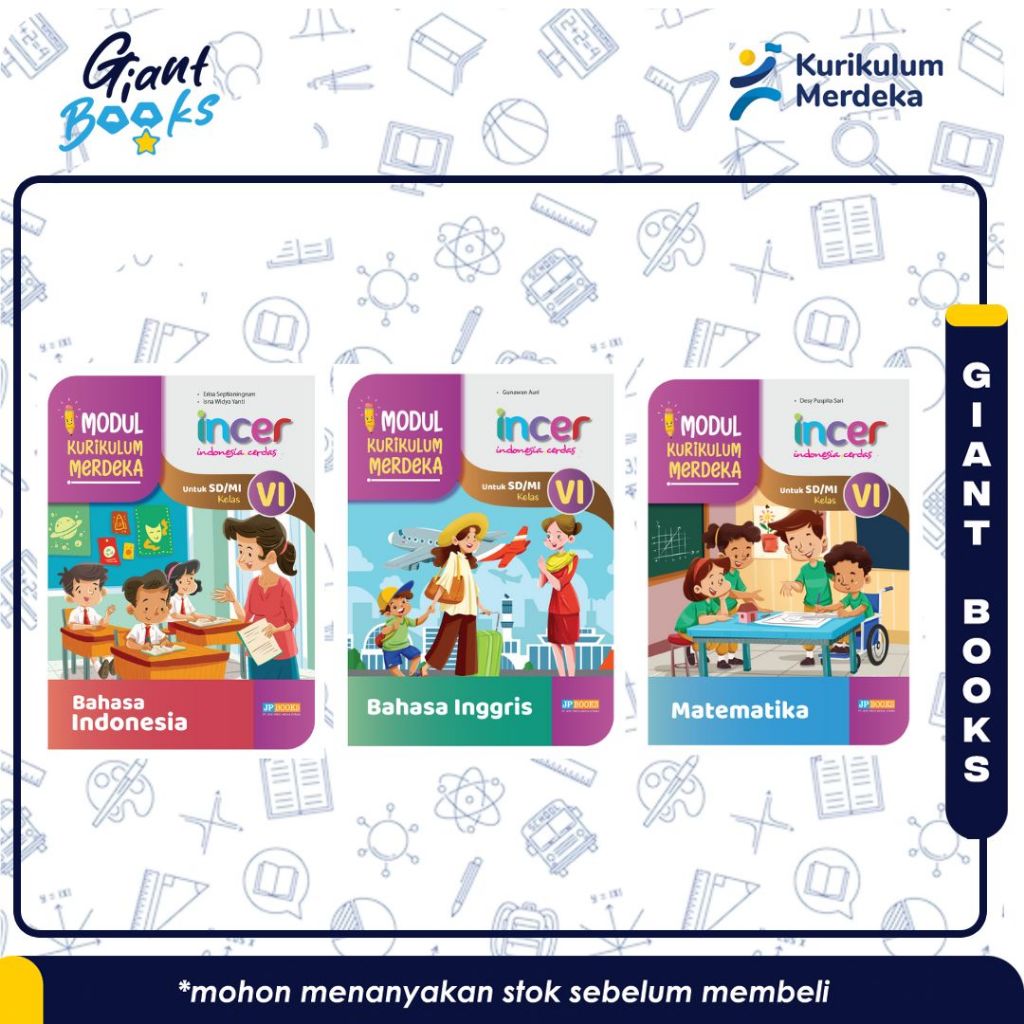 Jual Buku Modul Latihan Soal Incer Penerbit JP Books [PLUS KUNCI JAWABAN] SD Kelas 6 - Kurikulum ...