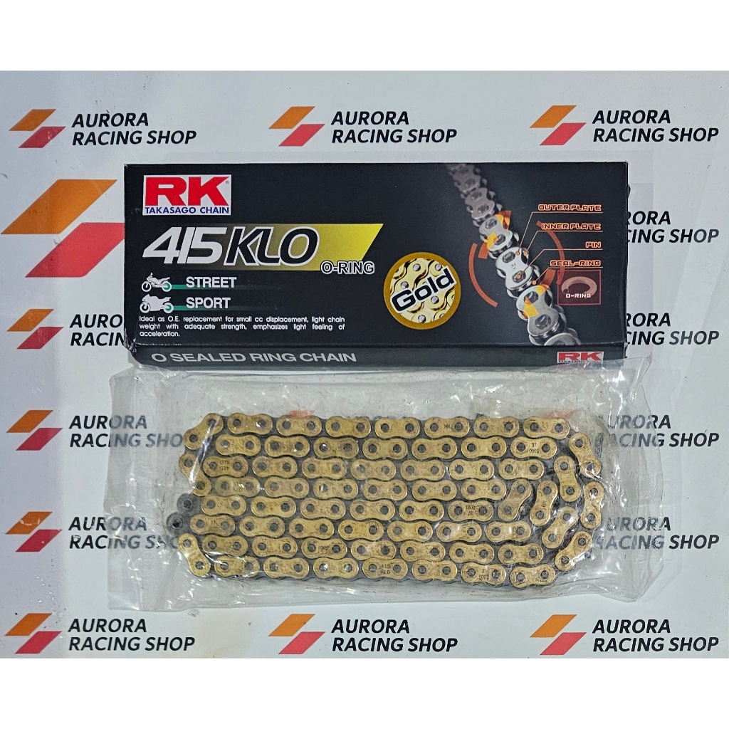 Jual RANTAI RK 415 KLO O-RING - 130L GOLD ORIGINAL RK TAKASAGO CHAIN JAPAN | Shopee Indonesia