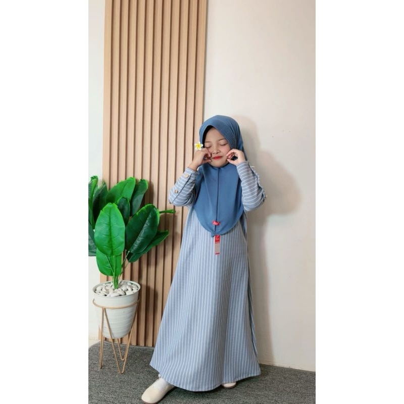 Jual Abaya Batwing Knit Salur Premium Gamis Batwing Anak Dan Dewasa ...