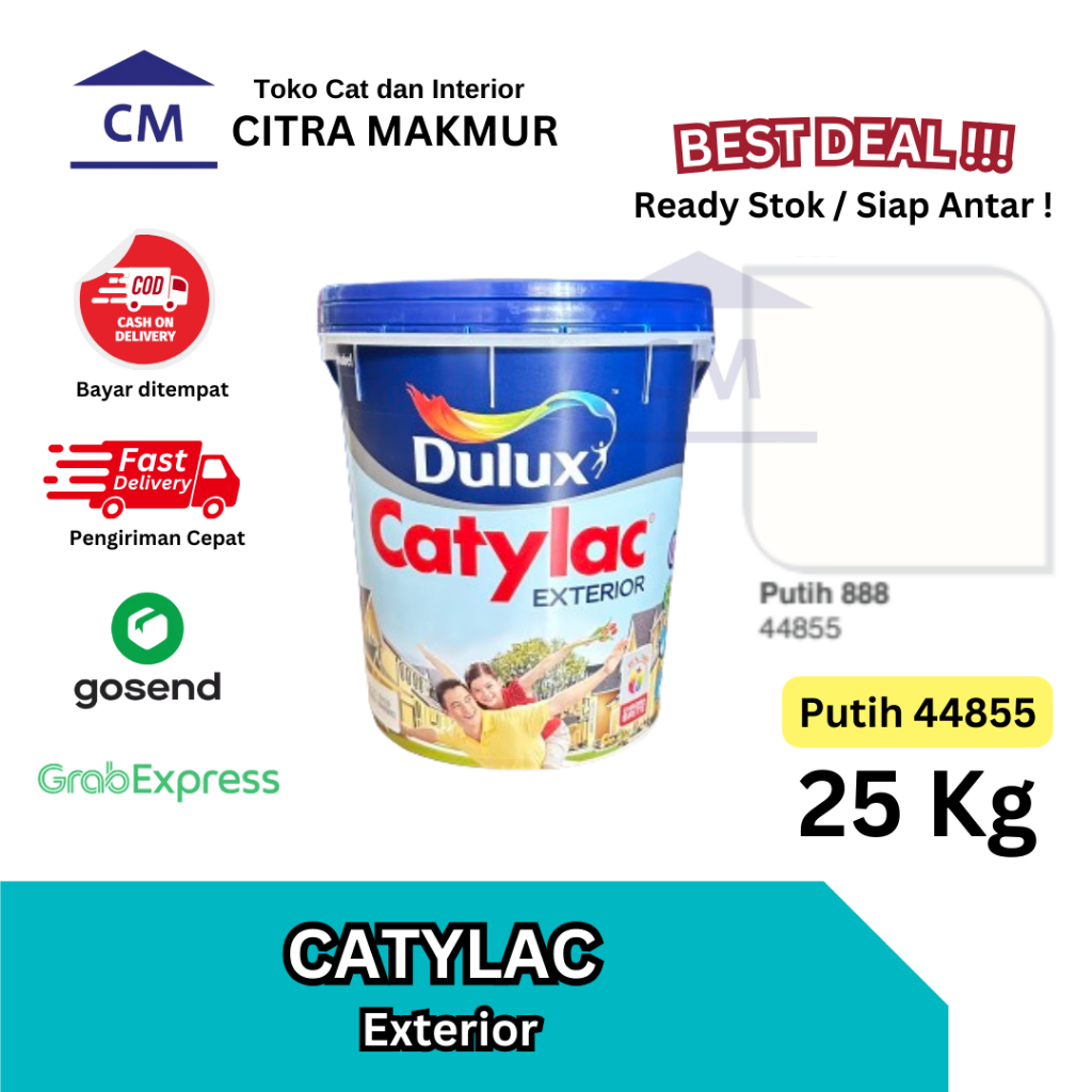 Jual Dulux Catylac Eksterior Putih ( WHITE 44855 ) - 25 Kg Catylac ...