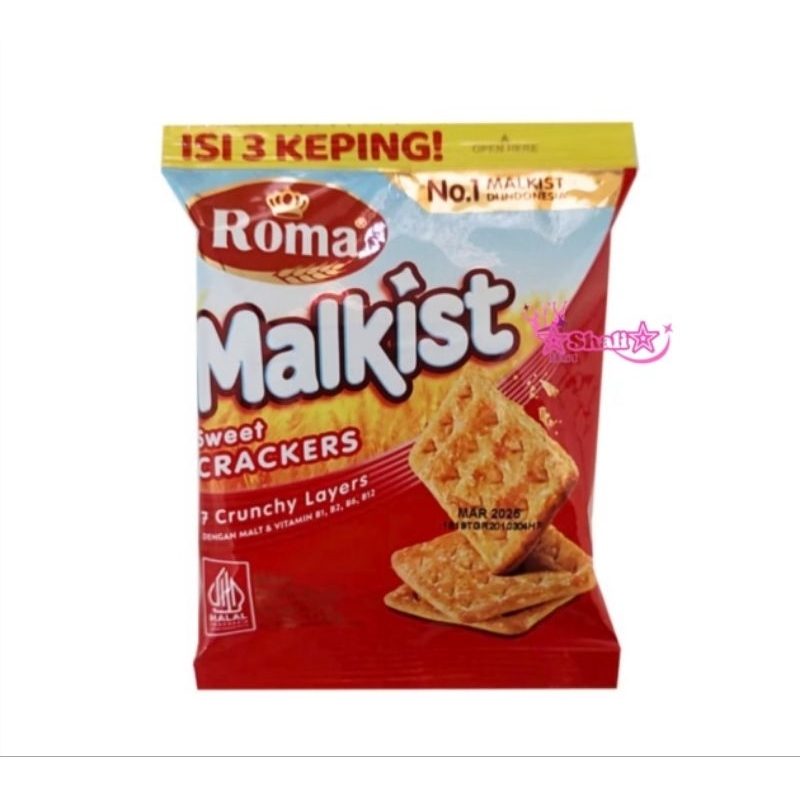 Jual Roma malkist Sweet Crackers Renceng isi 10 sachet @21 gr | biskuit ...