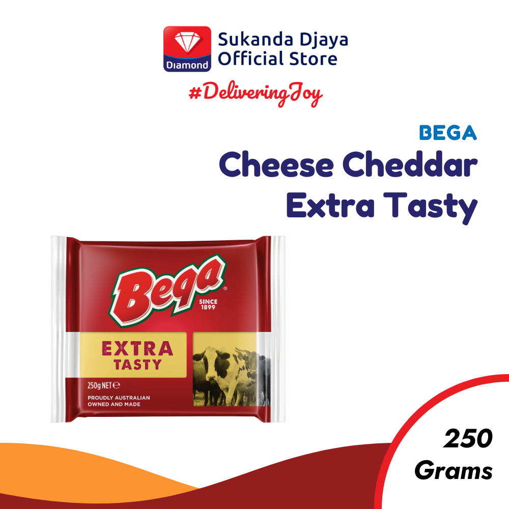 Jual Bega Cheese Cheddar Extra Tasty 250 Gr / Keju Cheddar | Shopee ...