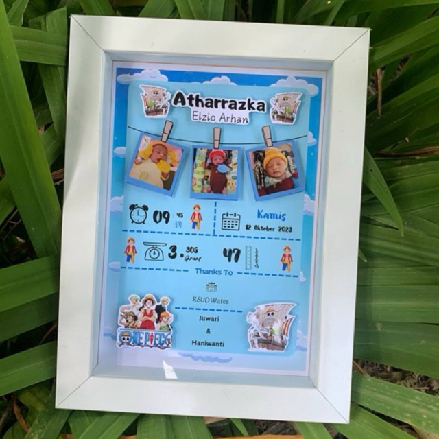 Jual Biodata bayi newborn | frame biodata bayi | frame foto bayi ...