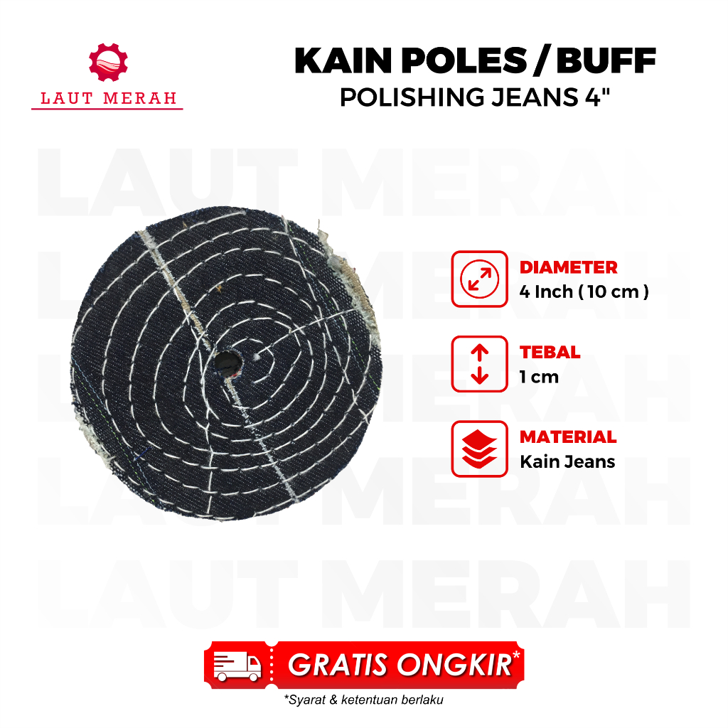 Jual Wipro Kain poles/buff Polishing Jeans 4"x 10mm | Shopee Indonesia