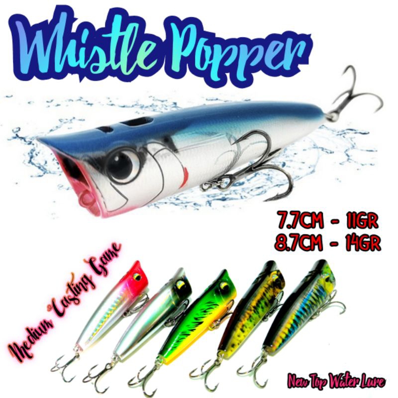 Jual Mini Popper Whistle Popper 7cm-7.5gr | 8.7cm-14gr Umpan Popper GT ...