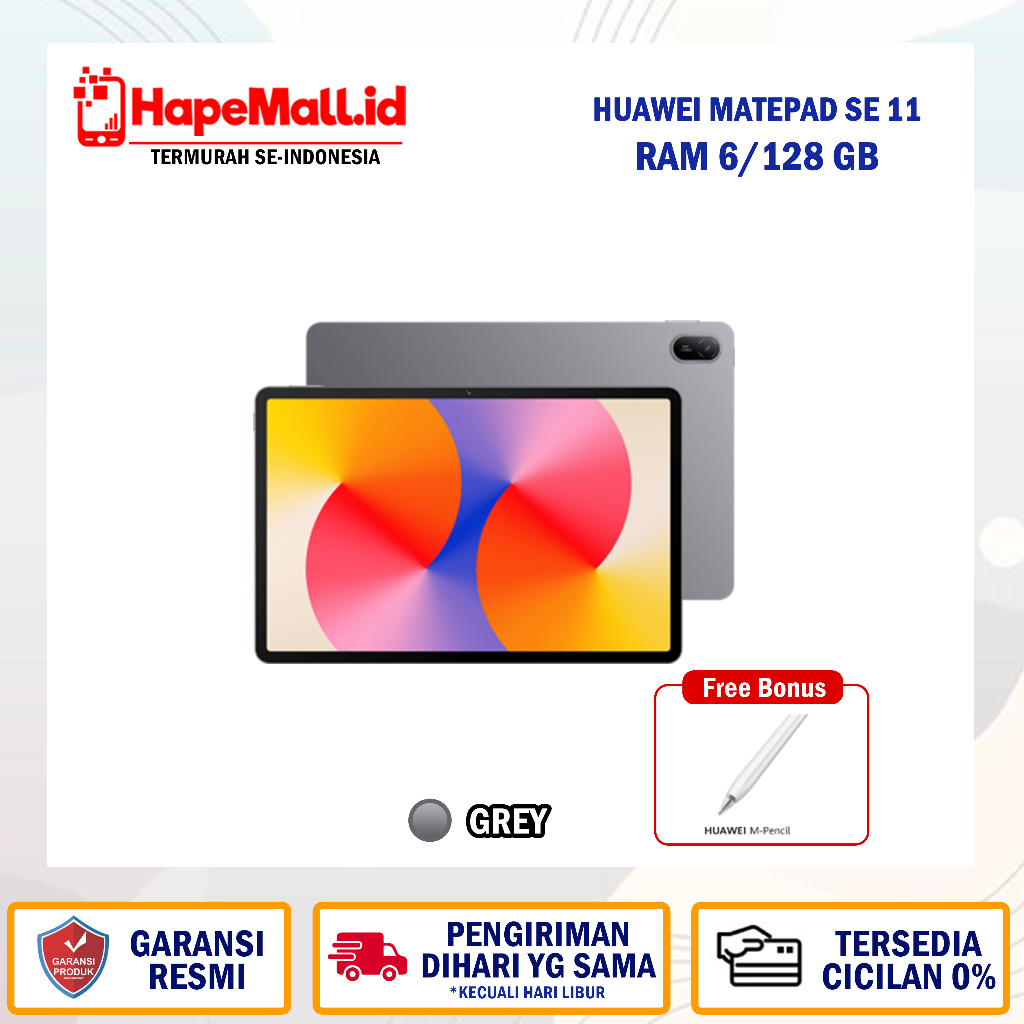 Jual HUAWEI MATEPAD SE 11" 6/128 GB GARANSI RESMI TERMURAH | Shopee Indonesia