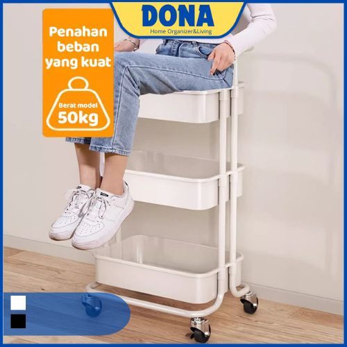 Jual Rak Dapur Dorong Besi Stainless Steel Rak Troli Susun Serbaguna ...