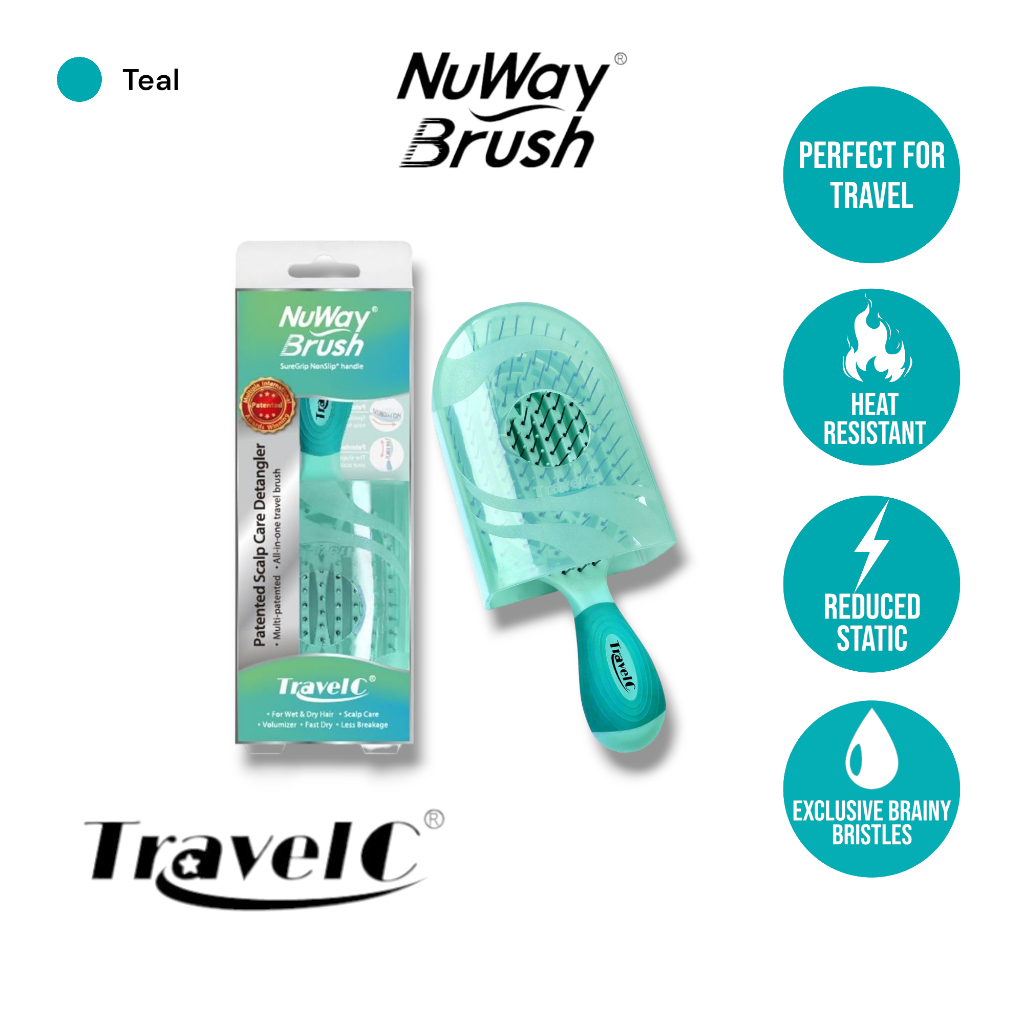Jual Nuway Brush Travel C Sisir Blow Rambut Anti Kusut Rontok Scalp Care Perempuan | Shopee ...