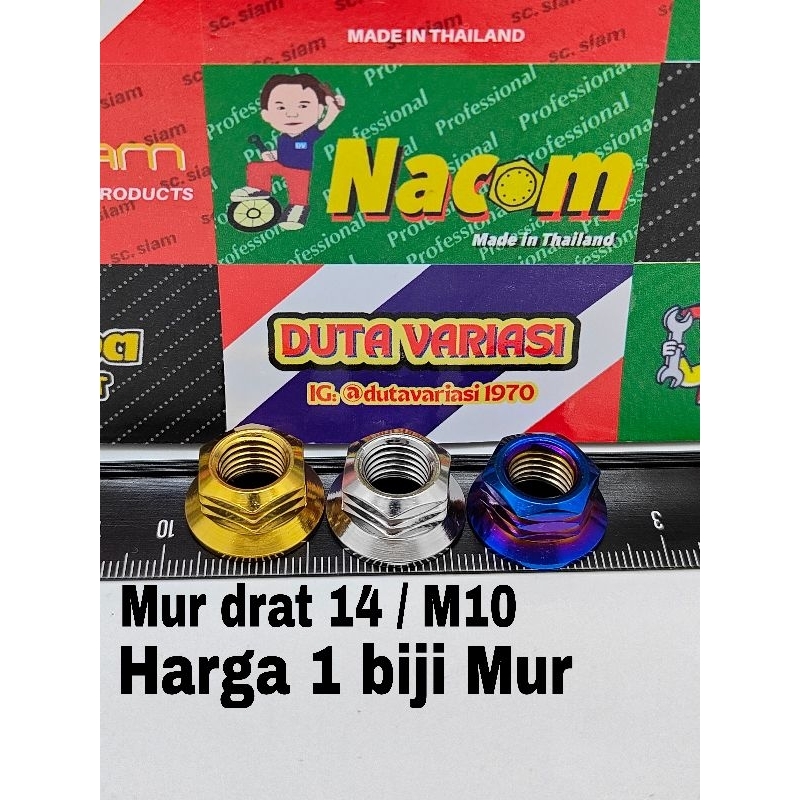 Jual Mur Baut Drat 14 / M10 (Kunci 15) - Stainless Thailand | Shopee Indonesia