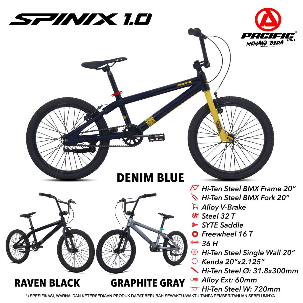 Jual SEPEDA BMX REMAJA 20 INCH PACIFIC SPINIX 1.0 | Shopee Indonesia