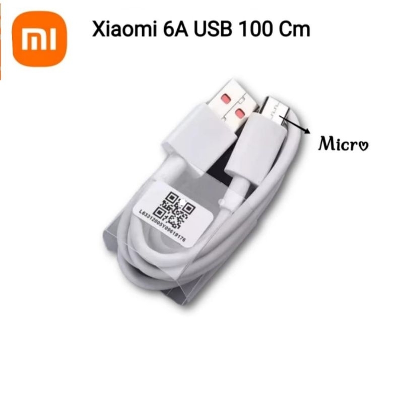 Jual Kabel Data Original 100% Xiaomi Turbo Charge tipe Micro 6A Fast ...