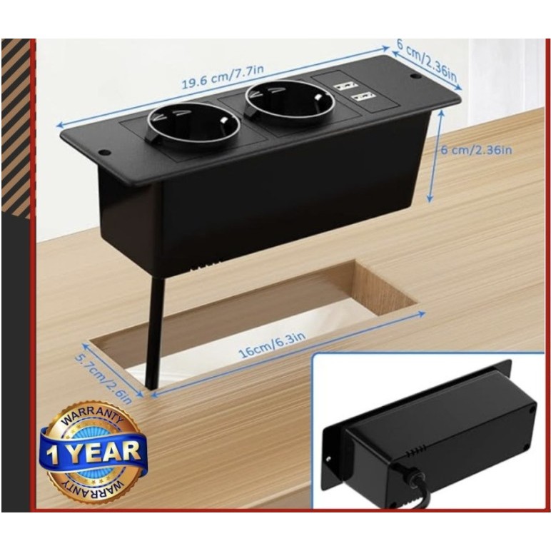 Jual STOP KONTAK MEJA KERJA KANTOR MEETING TABLE RAPAT PREMIUM SLIM ...