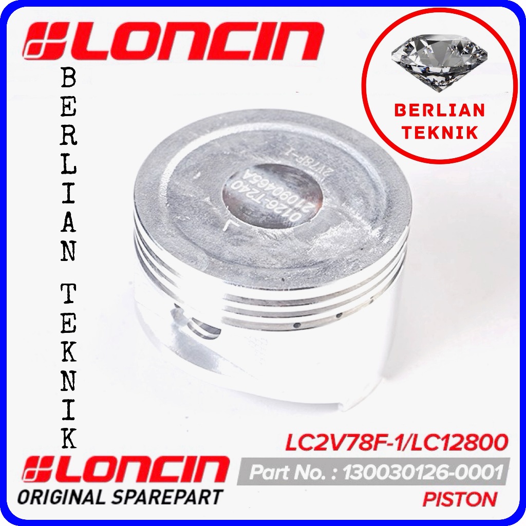 Jual Piston Assy Mesin Penggerak Loncin G 620 F / LC 12800 / 21 HP ...