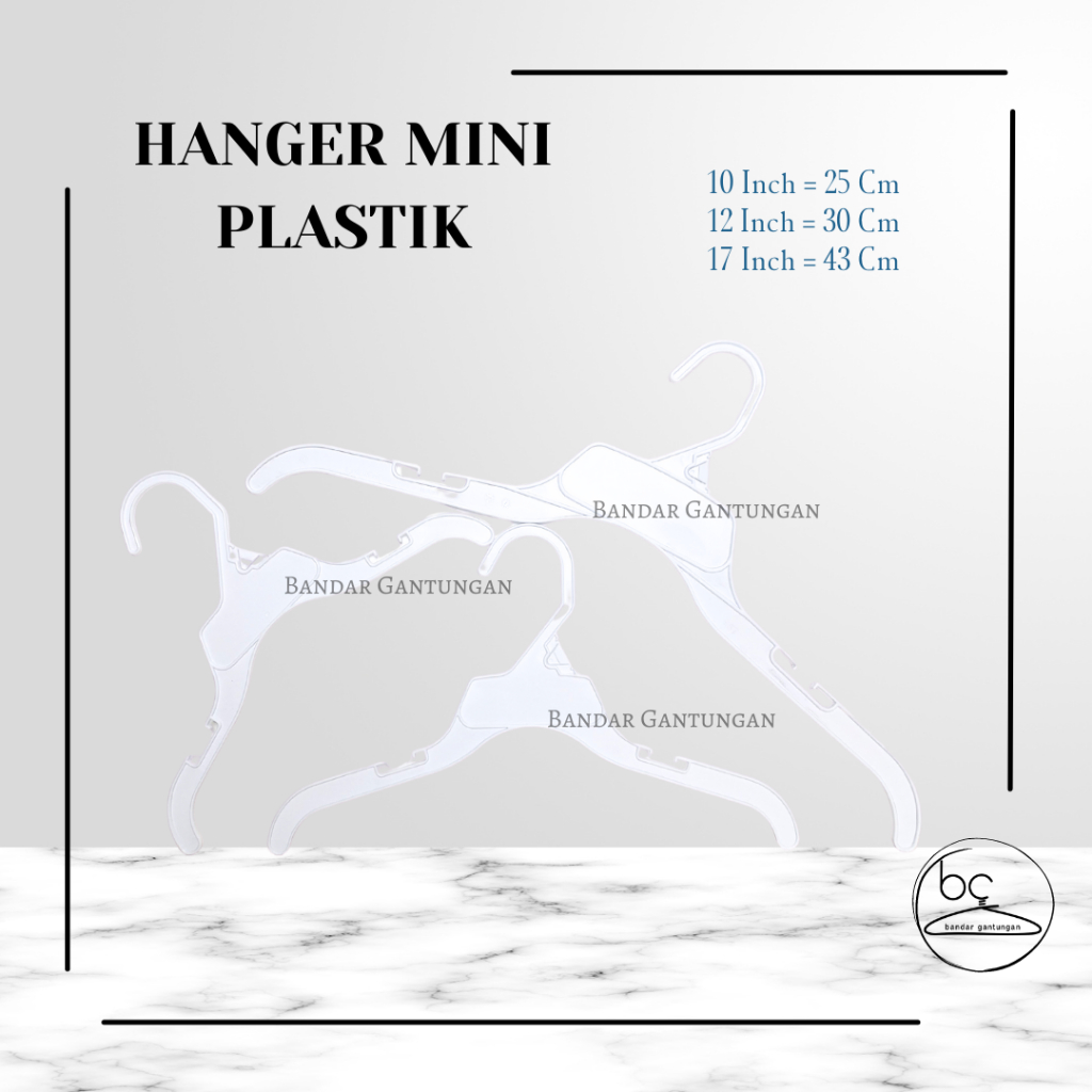 Jual 1 LUSIN Hanger Plastik Mini Display Gantungan Baju Murah Hanger ...