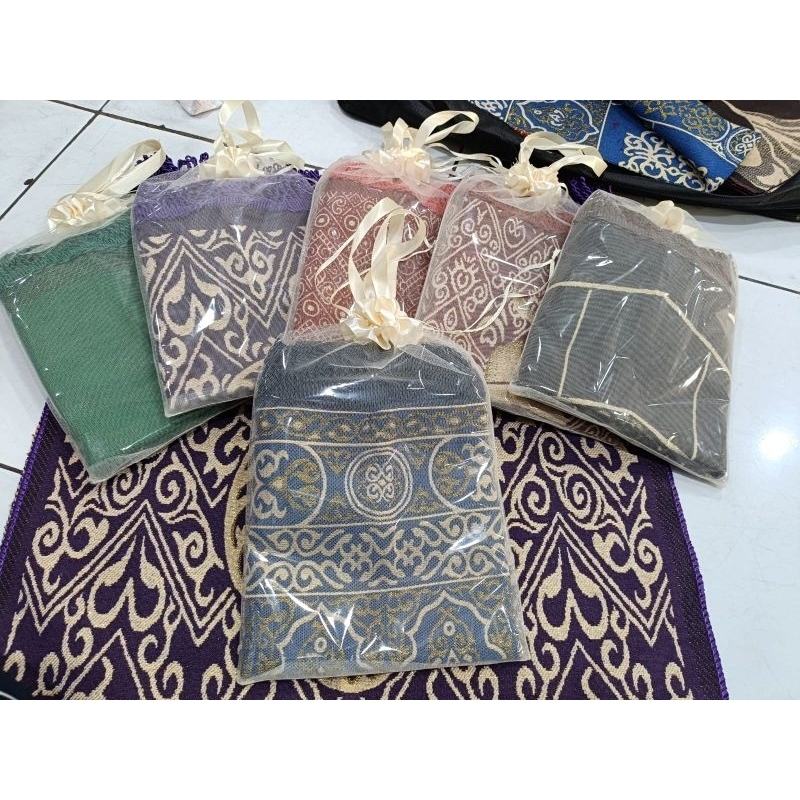 Jual SAJADAH ALAIKA MIDI SAJADAH KISWAH RUMBAI TAMBANG 50X100CM KEMAS ...