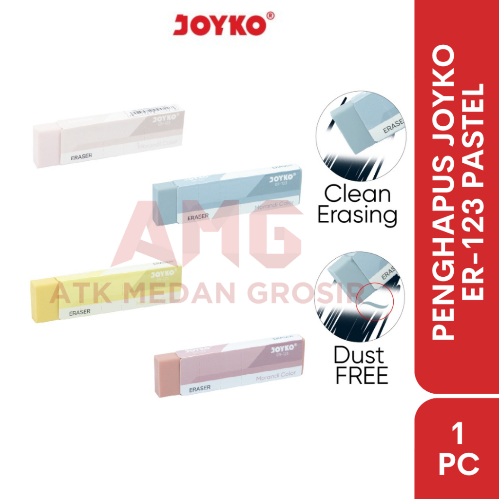 Jual PENGHAPUS PENSIL JOYKO ERASER ER-123 MORANDI COLOR PER PCS | Shopee Indonesia