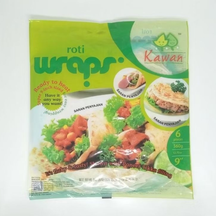 Jual Kawan Roti Wraps 9" isi 6 pcs | Shopee Indonesia