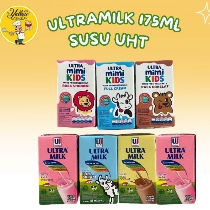 Jual SUSU UHT ULTRA MILK 125ML / ULTRA MIMI 125ML / SUSU CAIR | Shopee Indonesia