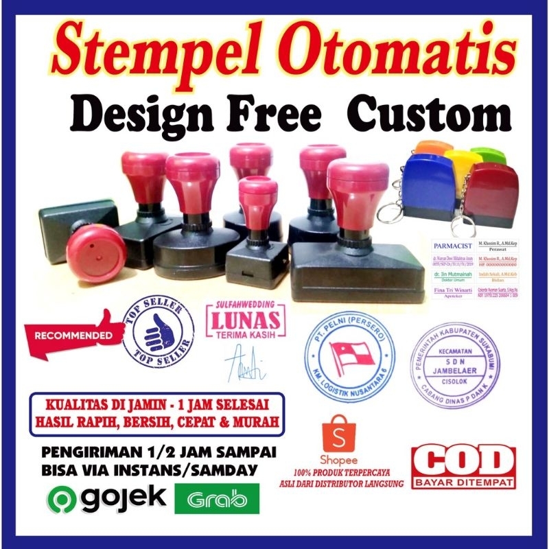 Jual Stempel kecil, Stempel Logo, Stempel lunas, stempel nama, stempel tanda tangan, Stempel ...