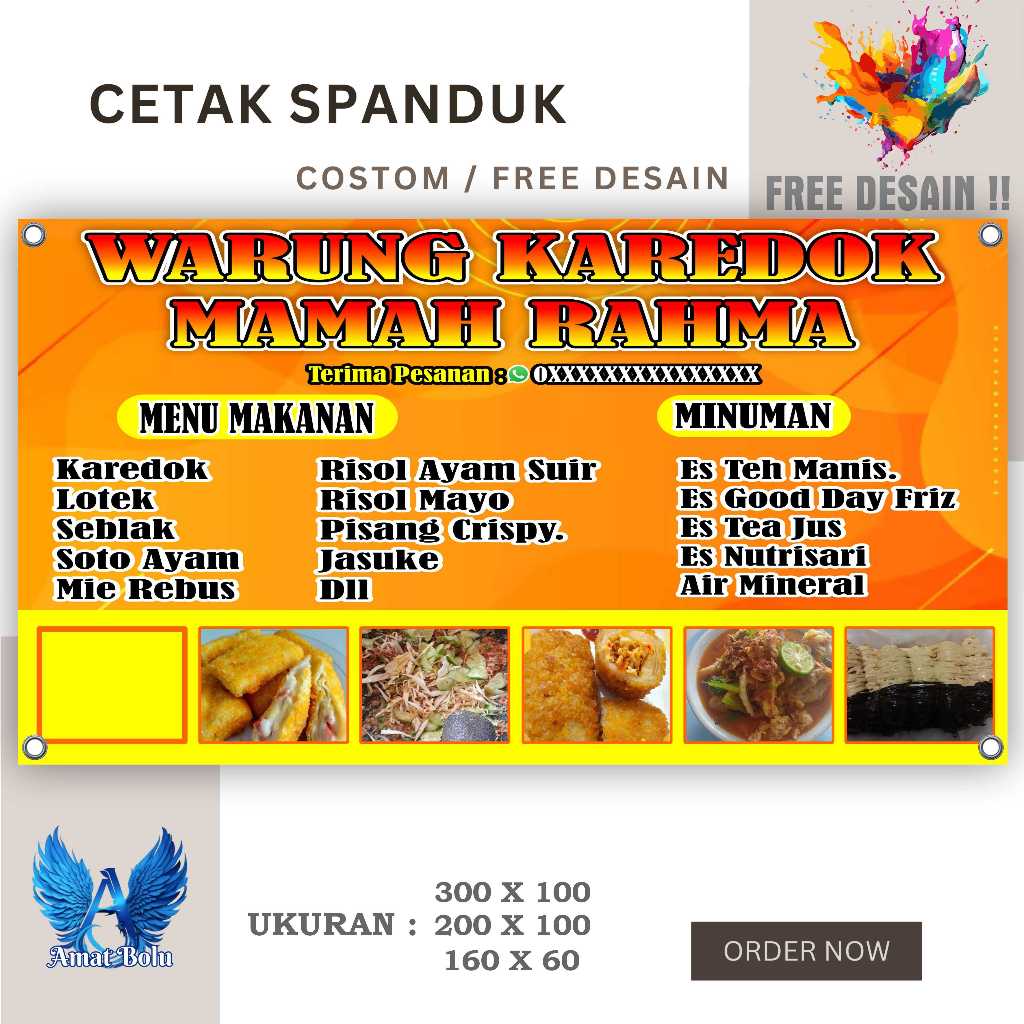 Jual Spanduk Banner WARUNG MAKAN WARUNG KAREDOK BISA REQUEST | Shopee ...