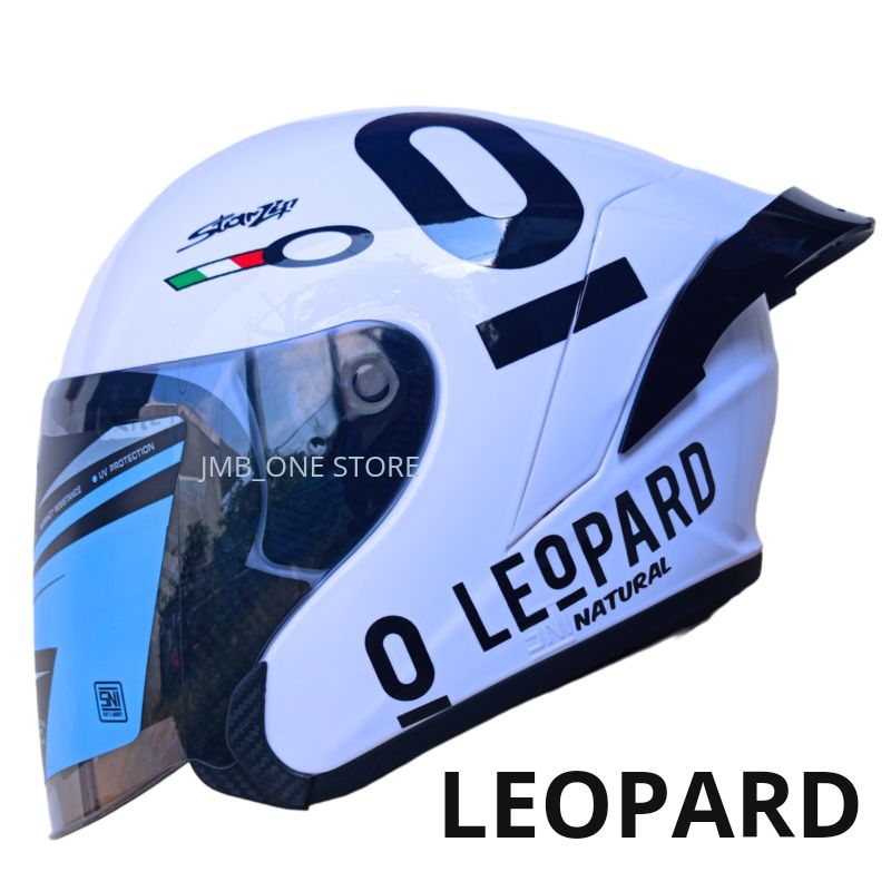 Jual Helm Half Face Original helm Half Face Leopard Spoiler Helm Half ...