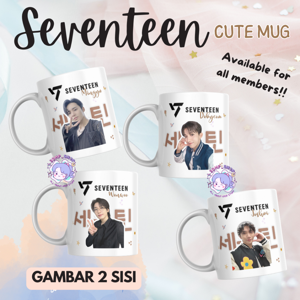 Jual [MOHON TAMBAH BUBLE WRAP] MUG GELAS CANGKIR SEVENTEEN MINGYU ...