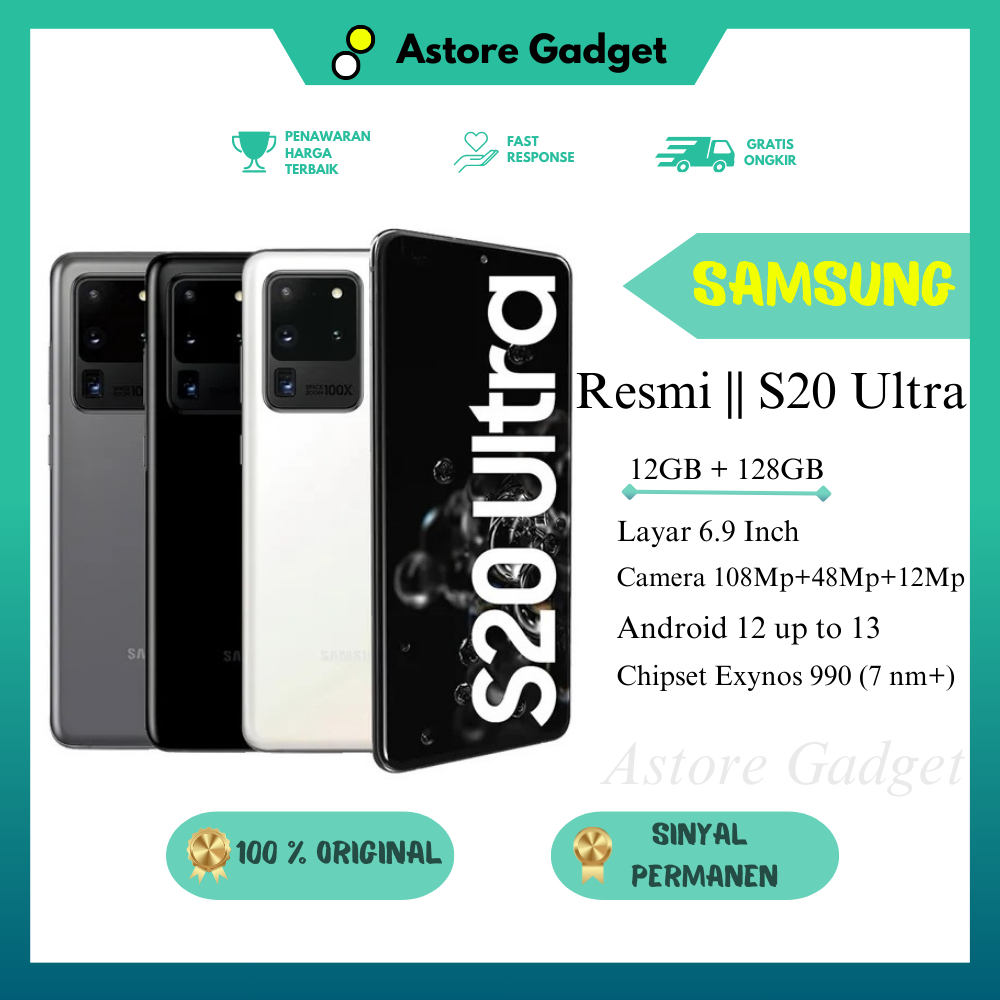 Jual SAMSUNG GALAXY S20 ULTRA 5G 128GB - RAM 12GB - Original - Bekas ...
