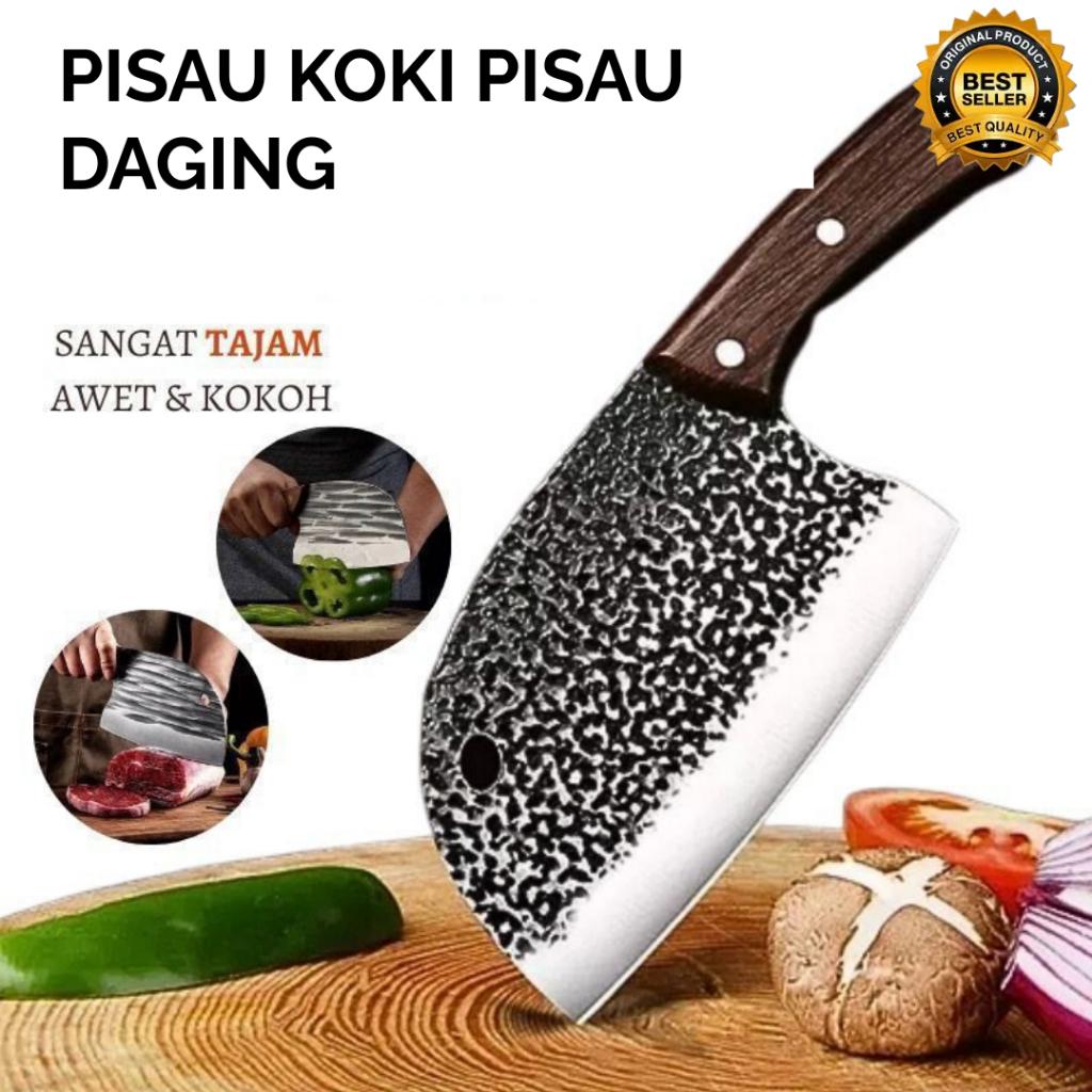 Jual PISAU GOLOK DAGING CHEF KOKI JAPANESE SUPER TAJAM Pisau Daging ...