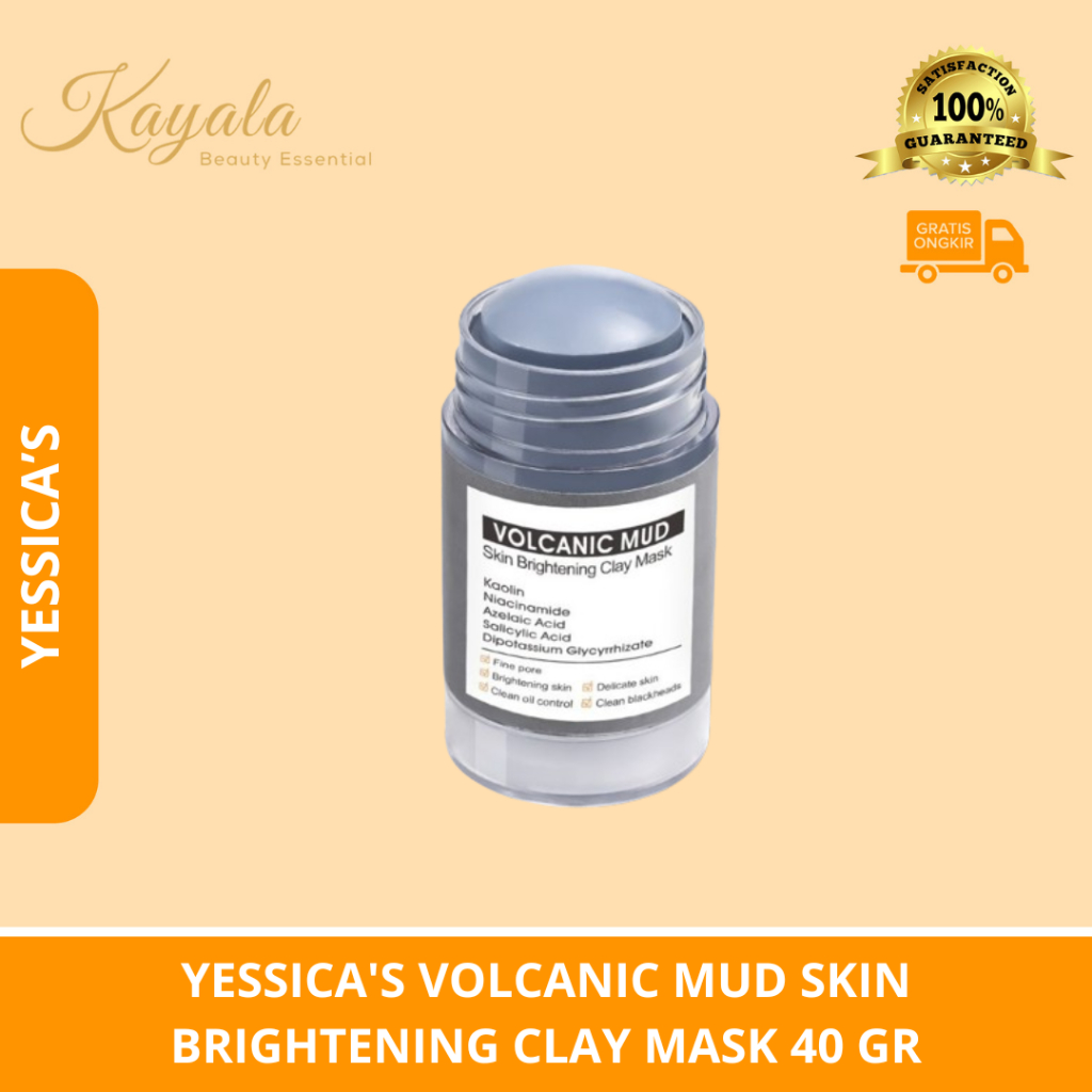 Jual Yessica's Volcanic Mud - Amazons White Mud | Skin Brightening Clay ...